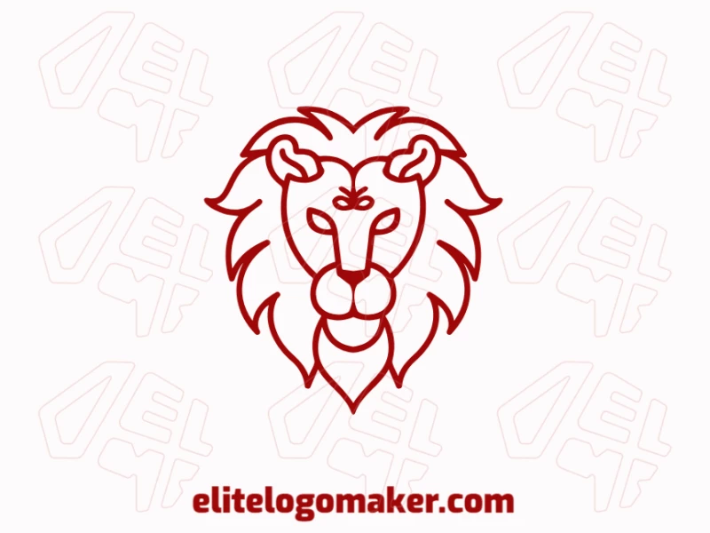 Elegant Lion Head Make Your Logo Online