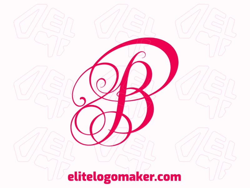 Pink Cursive Letter "B" Develop Your Logo