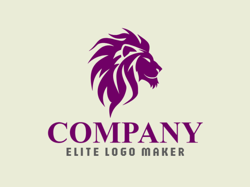 Prominent Lion Head: Original And Completely Adjustable Logo