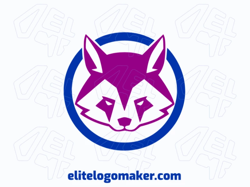 Purple Wolf Logo Design