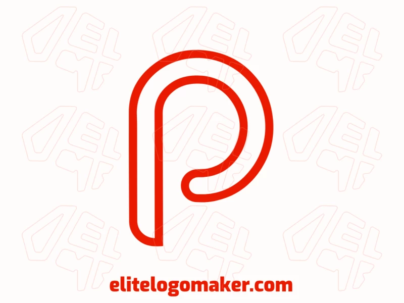 Red Letter P Creative Logo Masterpiece